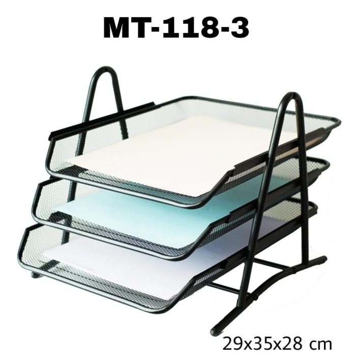 Jual Bak surat susun 3 Rak Dokumen Elevated Letter Tray Besi Microtop ...