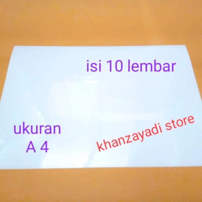 Jual Kertas Stiker Sticker Transparan Bening (Glossy) A4/Pack Isi 1 ...