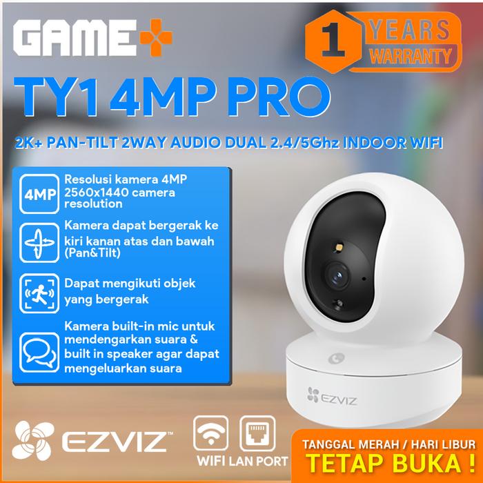 Jual EZVIZ TY1 4MP PRO 2K+ PAN-TILT 2WAY AUDIO DUAL 2.4/5GHZ INDOOR ...