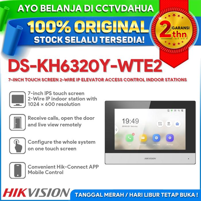 Promo HIKVISION DS-KH6320Y-WTE2 7INCH TOUCHSCREEN 2WIRE IP ELEVATOR ...