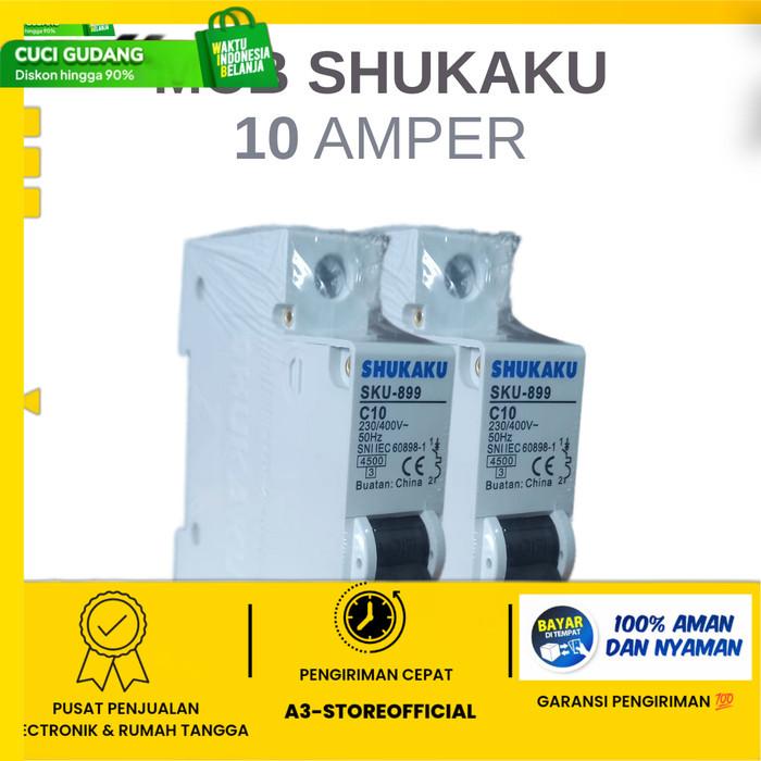 Jual MCB 10A SHUKAKU MCB 10 AMPERE SAKLAR LISTRIK 1 PHASE MCB SHUKAKU ...