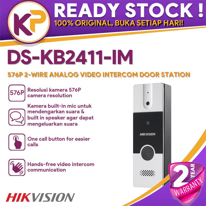 Promo HIKVISION DS-KB2411-IM 576P 2-WIRE ANALOG VIDEO INTERCOM DOOR STATION - Jakarta Utara ...