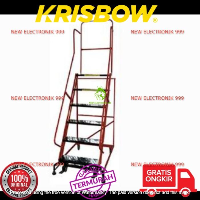 Jual KRISBOW LADDER ROLLING 1.55M 6 STEP STEEL RED KW0102589 - Jakarta ...