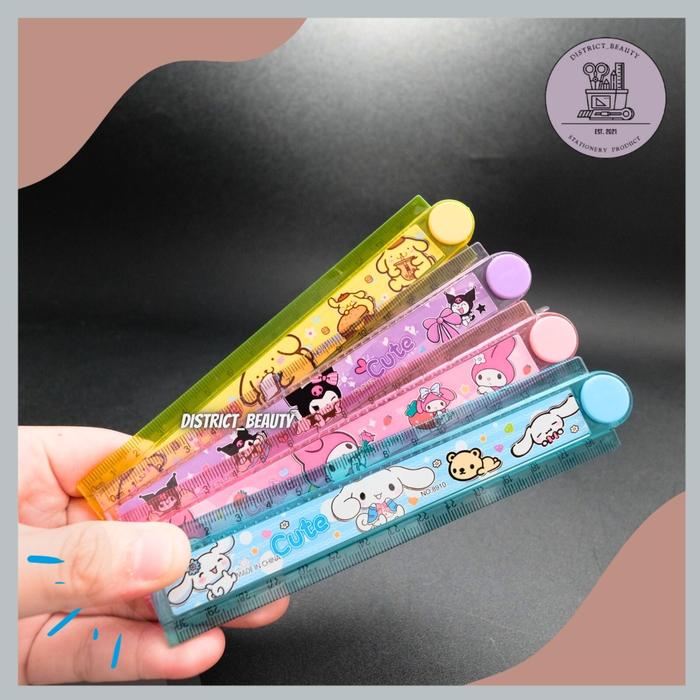 Jual PENGGARIS LIPAT SANRIO GARISAN 15 CM LIPAT KUROMI CINNAMOROL ...