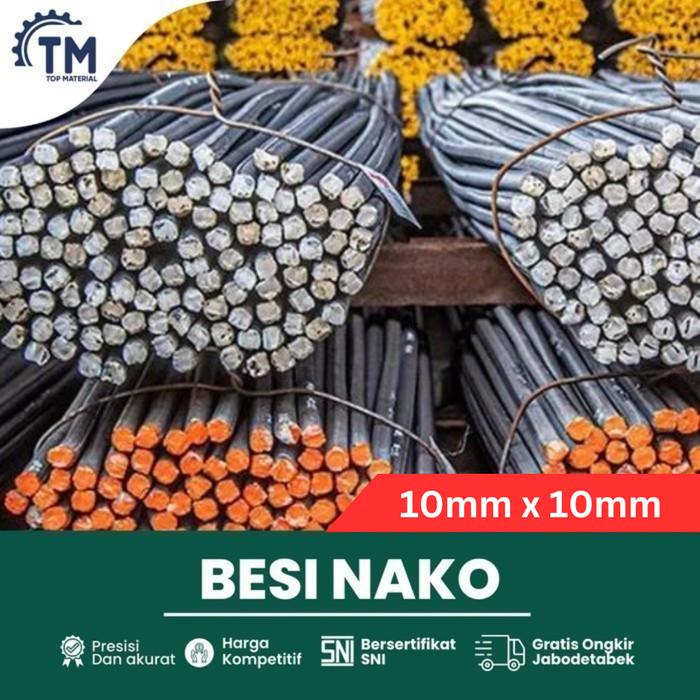 Jual Besi Nako 10mm x 10mm x 6M Full SNI Square Bar As Kotak - Kab ...