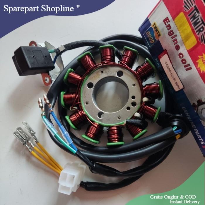 Jual Spul Spull Spool Pulser Stator Comp DC 12 Pole Nozomi Jialing Roda ...