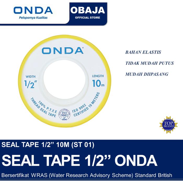 Jual DISKON Onda Seal Tape Onda 1/2" 10 Meter/ Isolasi Siltip 1/2" 10 M ...