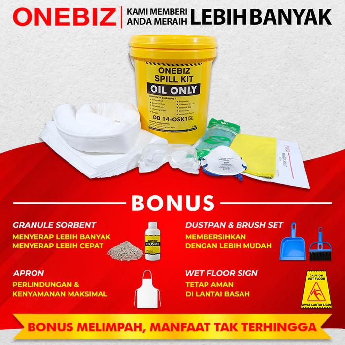 Jual Onebiz Oil Spill Kit 15 Liter Penyerap Tumpahan Minyak 4 Gallon ...