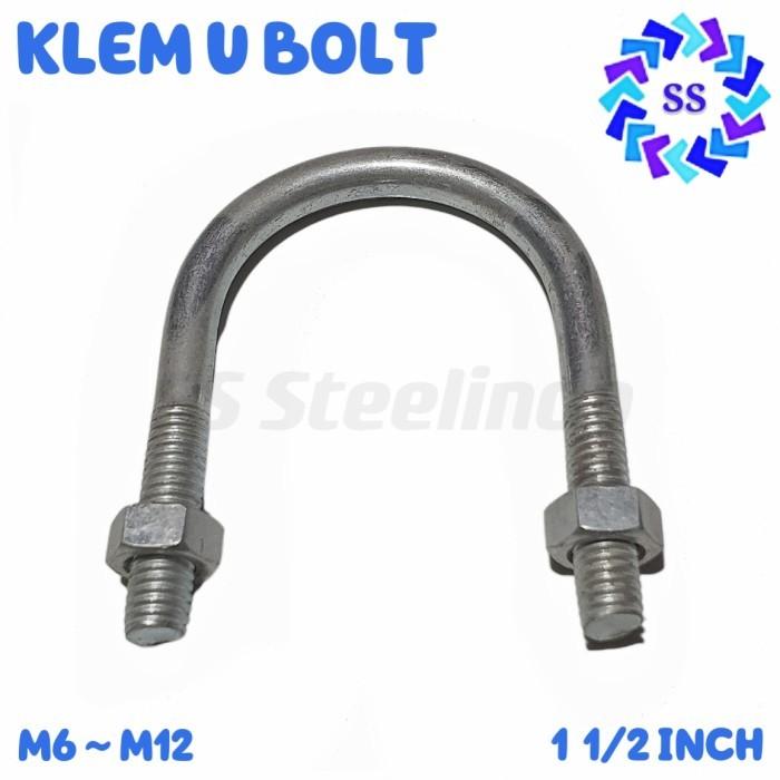 Jual KLEM BESI PIPA U BOLT PUTIH - 1 1/2 INCH, M10 - Kab. Bekasi ...