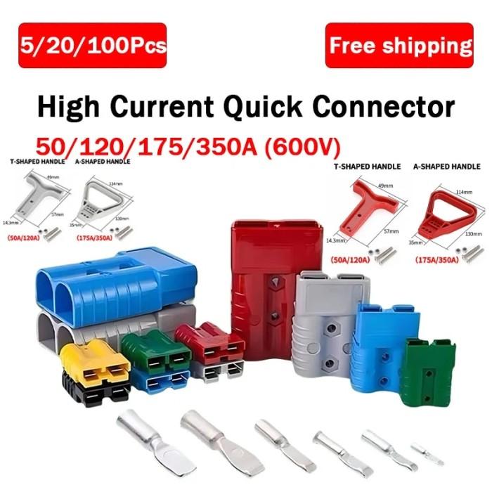 Jual 50A 120A 175A 350A 600V 2 Pin Battery Connector High Current Quick ...