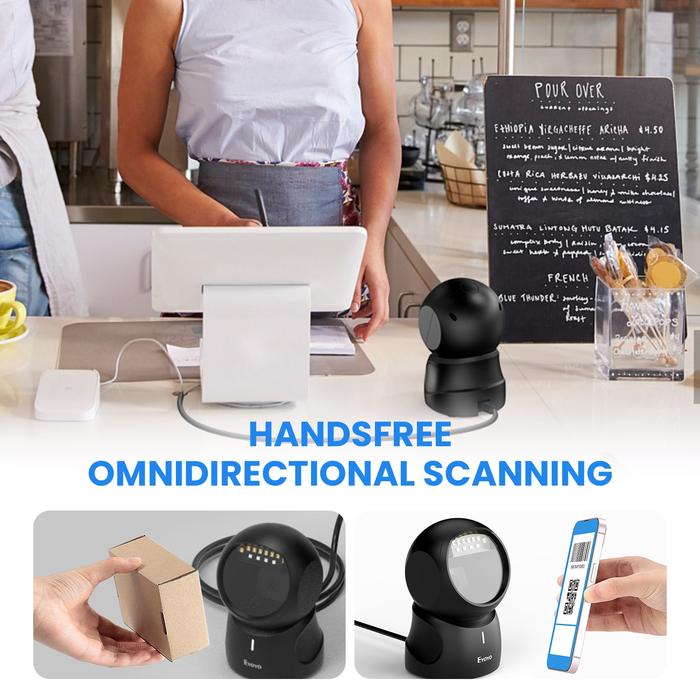 Jual . Eyoyo 2D Qr Desktop Barcode Scanner Automatic Sensing Scanning ...