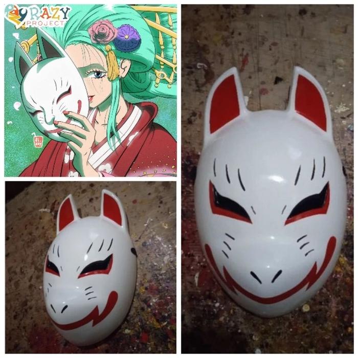 Jual Kozuki Hiyori One Piece Kitsune Fox Rubah Topeng Cosplay Anime ...