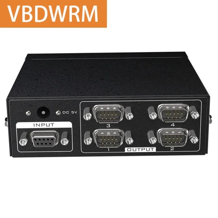 Jual . Rs232 Splitter Bidirectional 4 Port Serial Splitter Db9 Sharing ...