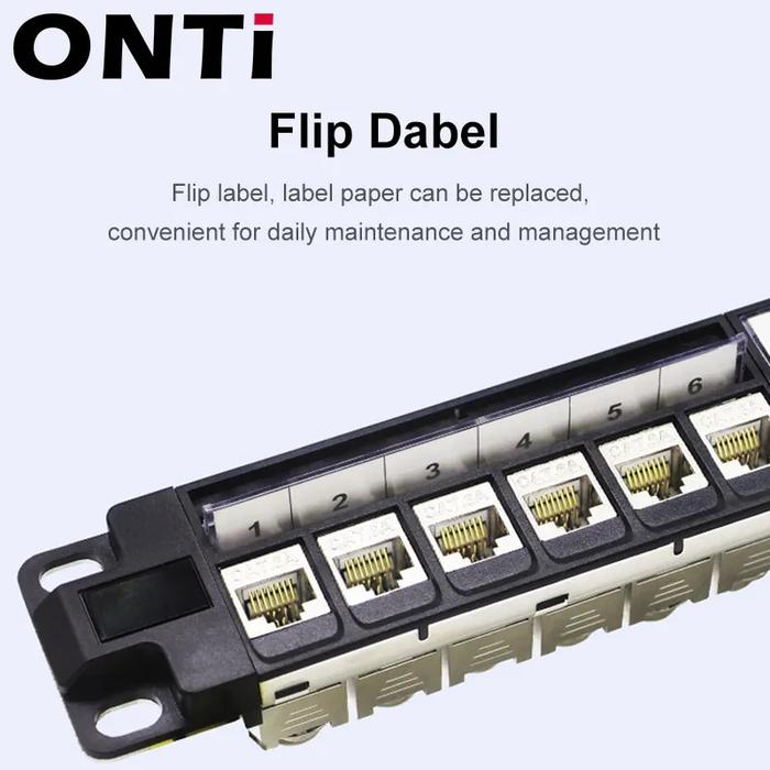 Jual . Onti 24 Port 1U Rj45 Shielded Module Patch Panel 19" Inch ...