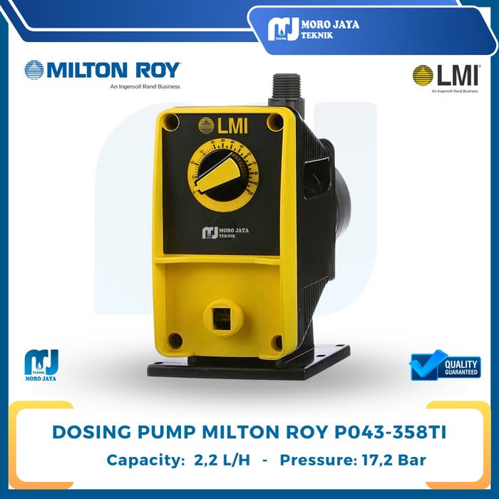 Jual Dosing Pump 2,2 Lph LMI Milton Roy P043-358TI Metering Chemical Pump - Jakarta Barat ...
