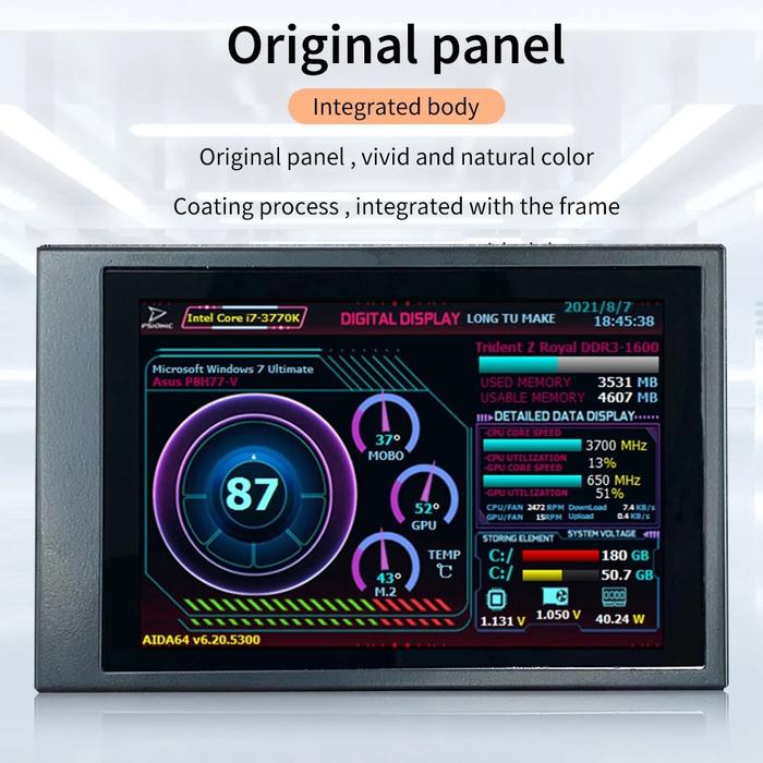 Jual Monitor layar tampilan 3.5 inci, casing PC ITX komputer Raspberry ...