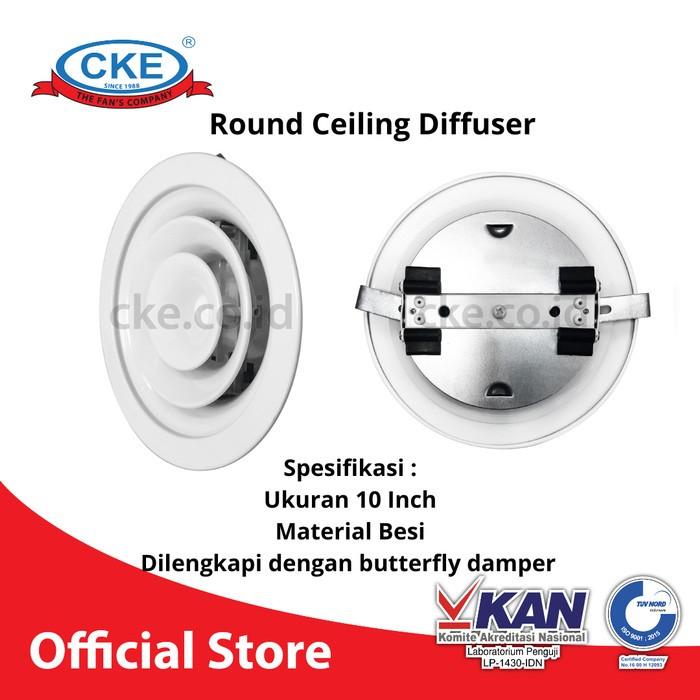 Promo Round Diffuser AC 14" Inch Putih Diffuser Bulat Grill Plafon ...