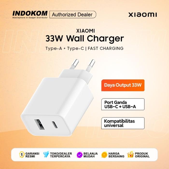 Jual Xiaomi Mi 33W Wall Charger Type-A + Type-C - GaransI Resmi ...