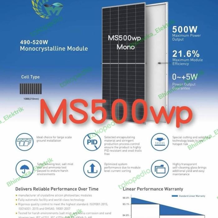Jual BEST SELLER SOLAR PANEL 500WP MONO CRYSTALLINE PANEL SURYA 500WP ...