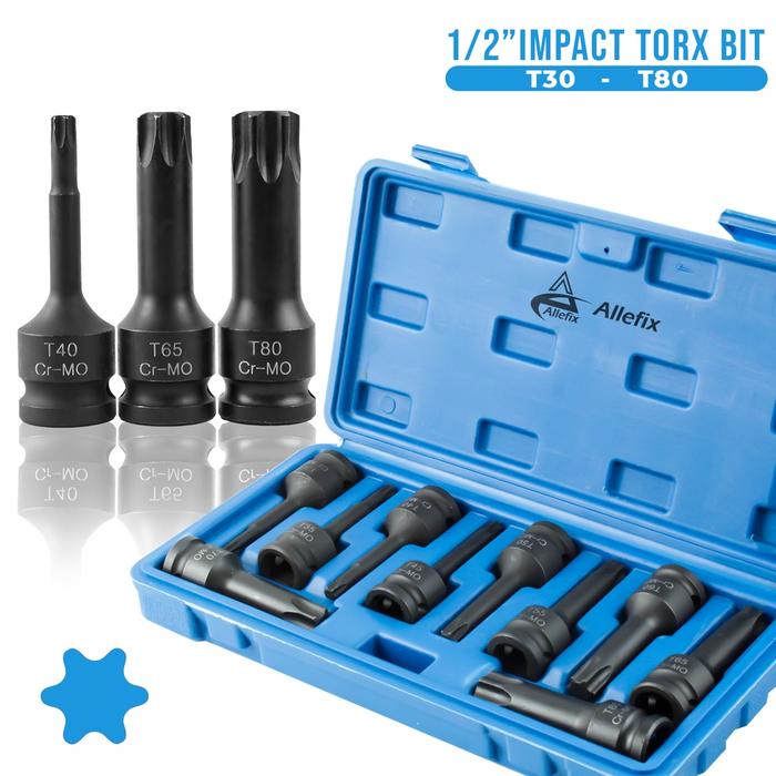 Jual Allefix Mata Socket Impact Socket Bits 1/2 Inch Driver Metric Torx ...