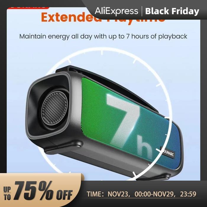 Jual SOUNARC P3 Portable Bluetooth Wireless Speakers Stereo Subwoofer ...