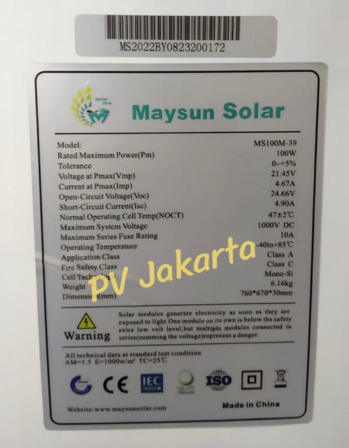 Jual Solar Panel Mono 100Wp Maysun Solar Ms Solar / Pv Panel Surya Ms 100Wp - Jakarta Barat ...