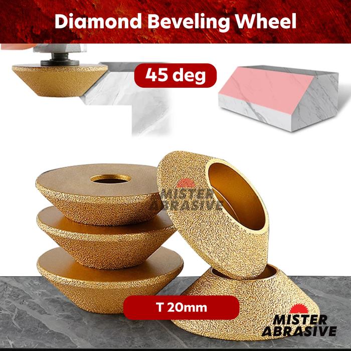 Jual Diamond Grinding Wheel Bevel Mata Gerinda Pinggul Profil Batu ...