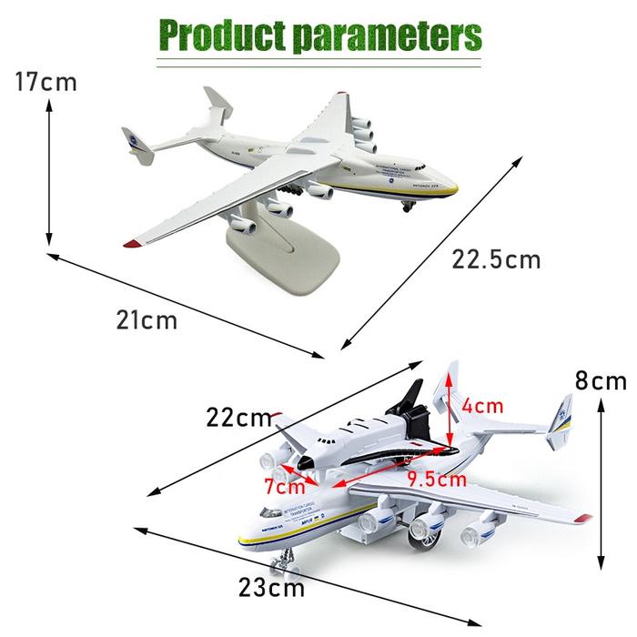 Jual Miniatur Diecast Pesawat Airbus Antonov An 225 Mriya Nasa Mainan ...