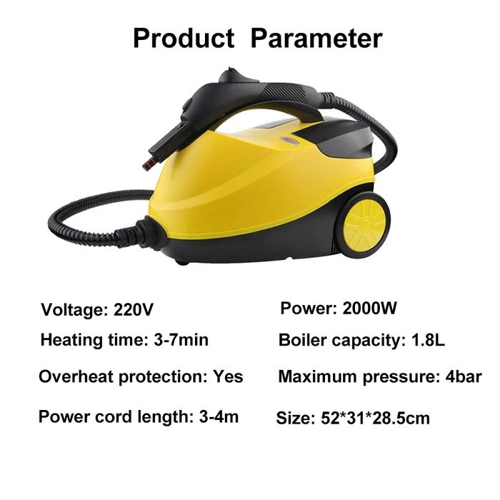 Jual High Temperature Steam Cleaner 2000W Sterilization Kill Mites ...