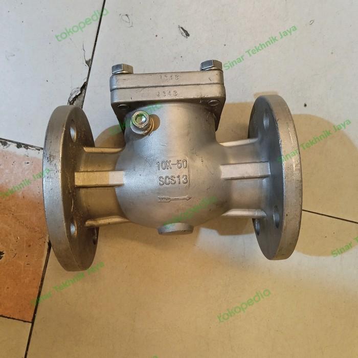 Jual swing check valve 2" ss304 jis 10k flange klep tabok ss304 DN 50 - Jakarta Barat - Sinar ...