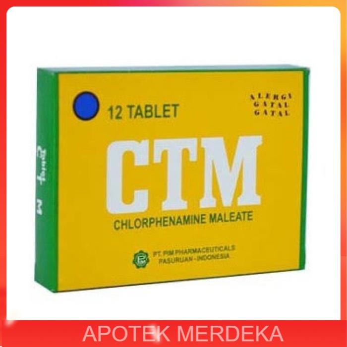 Jual CTM 4 Mg 12 Tablet - Obat Alergi Rhinitis Gatal Gatal dan Biduran - Kota Denpasar - Apotek ...