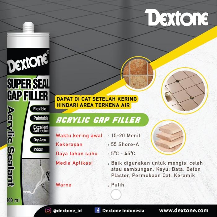 Promo Lem Pengisi Celah Dextone Silicone Sealant Acrylic Gab Filler 300 ...