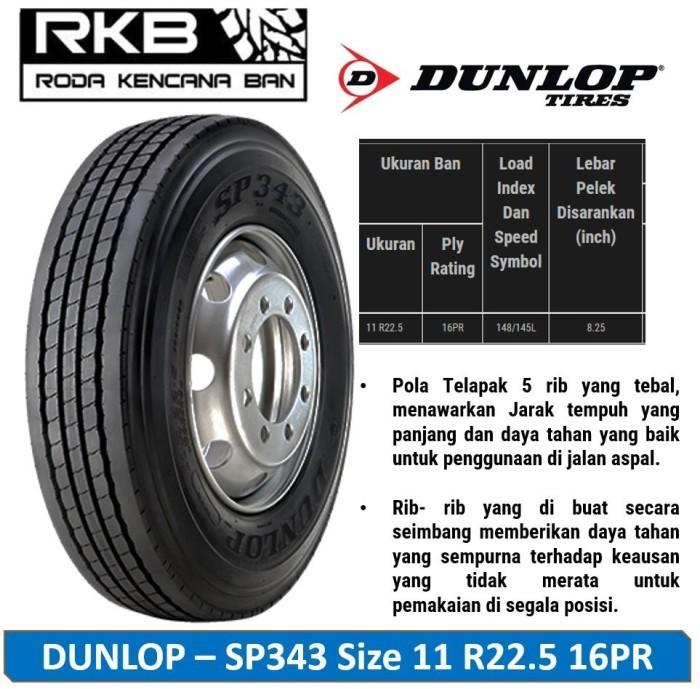 Jual Dunlop SP343 Ukuran 1100 11R22.5 16PR Ban Truk/Bus Radial Kawat ...