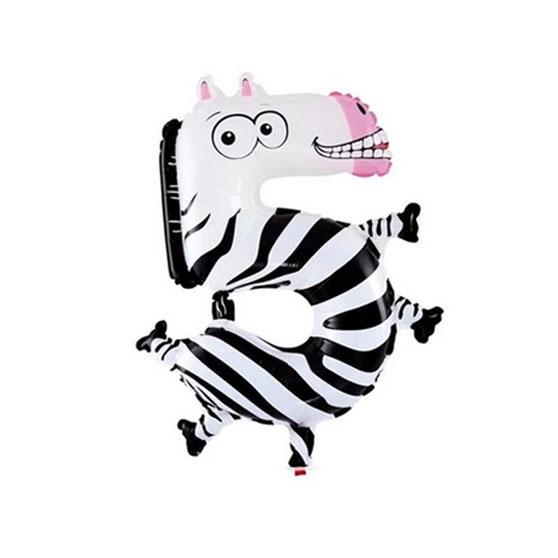 Jual Balon Foil Angka Hewan Binatang Lucu Tema Animal - Angka 5 Zebra - Kota Bandung ...