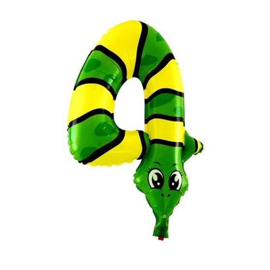 Jual Balon Foil Angka Hewan Binatang Lucu Tema Animal - Angka 4 Ular ...
