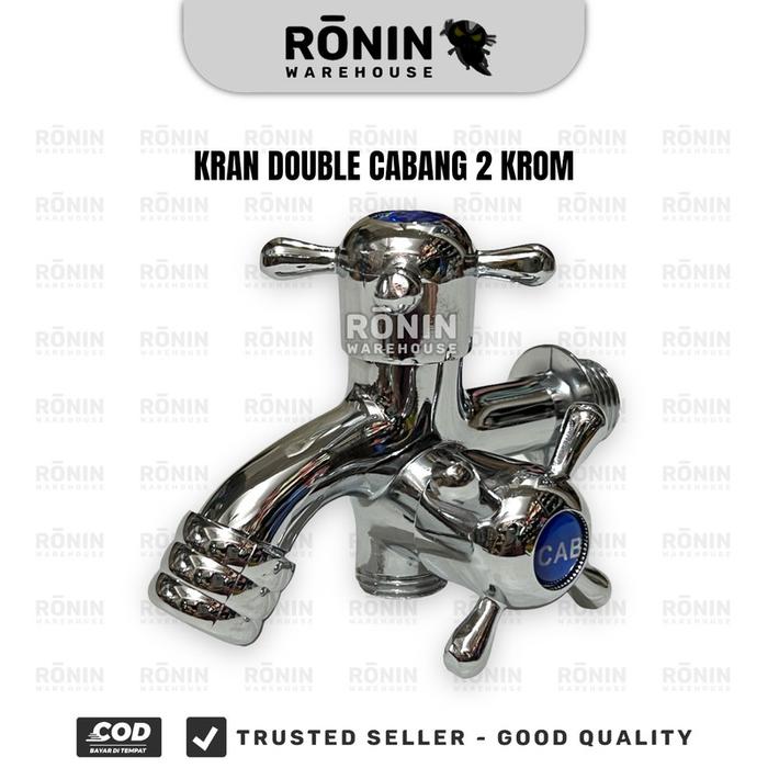 Jual CAB Kran Double Chrome Cabang 2 Keran Air Shower Toilet WC - Kota ...