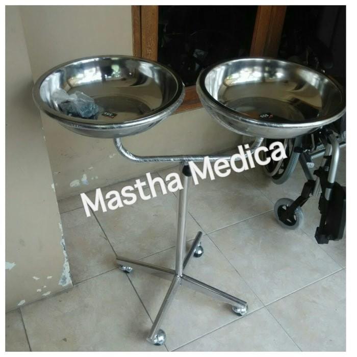 Jual Waskom Trolley Double Troli Ganda Baskom Cuci Tangan Stainless ...