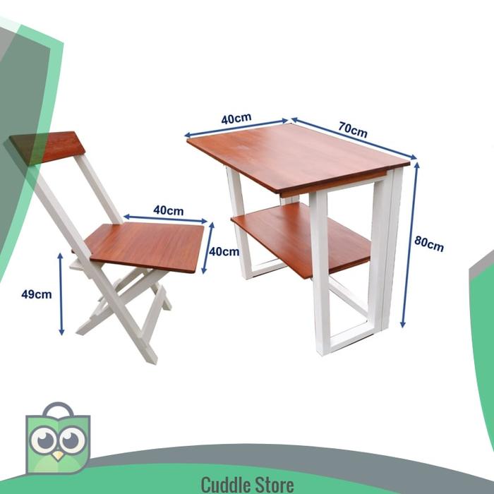 Jual Set Meja Lipat dan Kursi Lipat Ukuran custom pesanan - Kaki Hitam ...