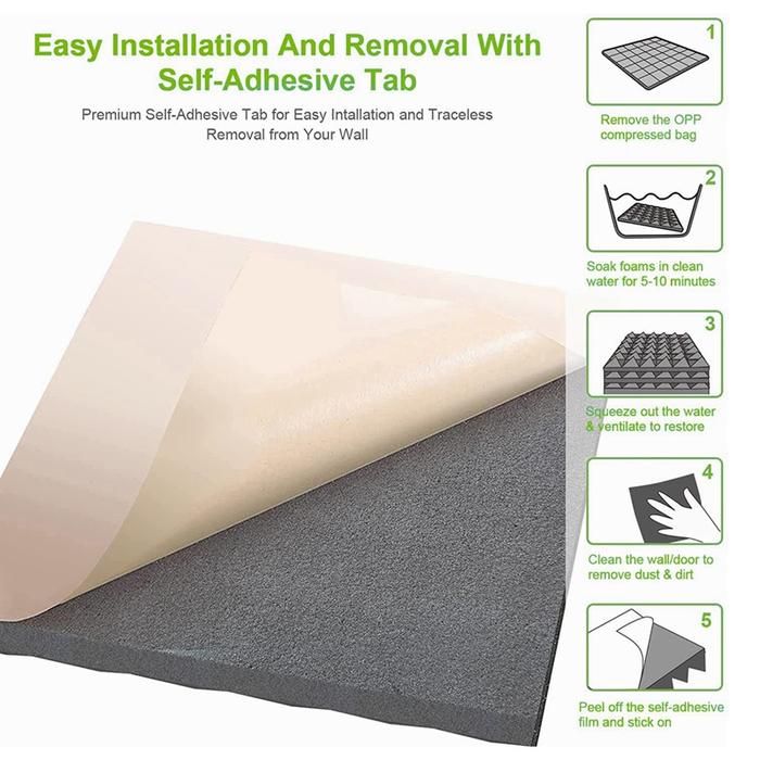 Jual 12 Pak Panel Busa Akustik 30x30 X 5cm Dengan Perekat Untuk Studio ...