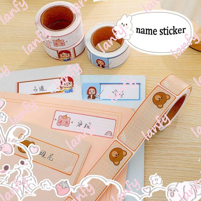 Jual Lanfy Stiker Name Tag Stiker Buku Teks Siswa Barang-Barang ...