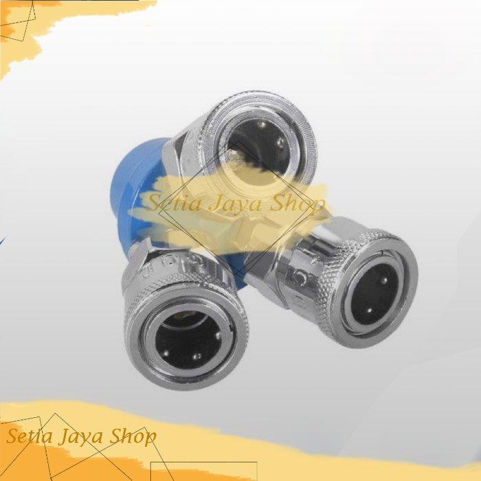 Jual Air Quick Coupler 3 Way Nepel Coupler Coupling Cabang 3 Tiga ...