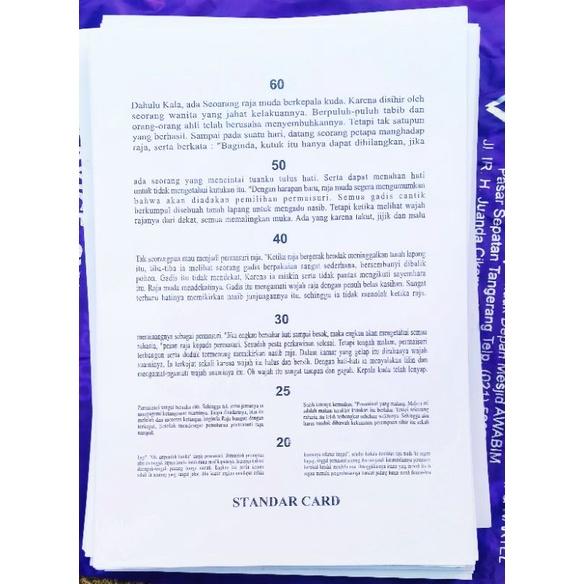 Jual (0_0) KARTU BACA JAEGGER READING CHART PEMERIKSAAN MATA ...