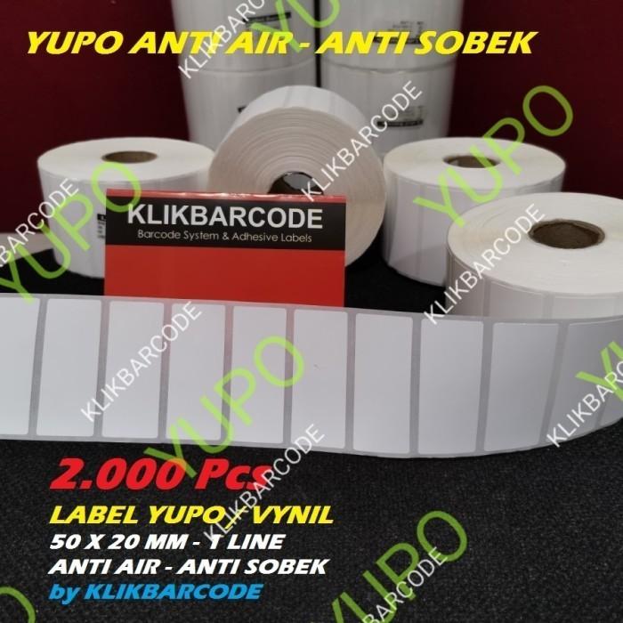 Jual label barcode yupo 50 x 20 mm - 5 x 2 cm 1 baris - isi 2000 ...