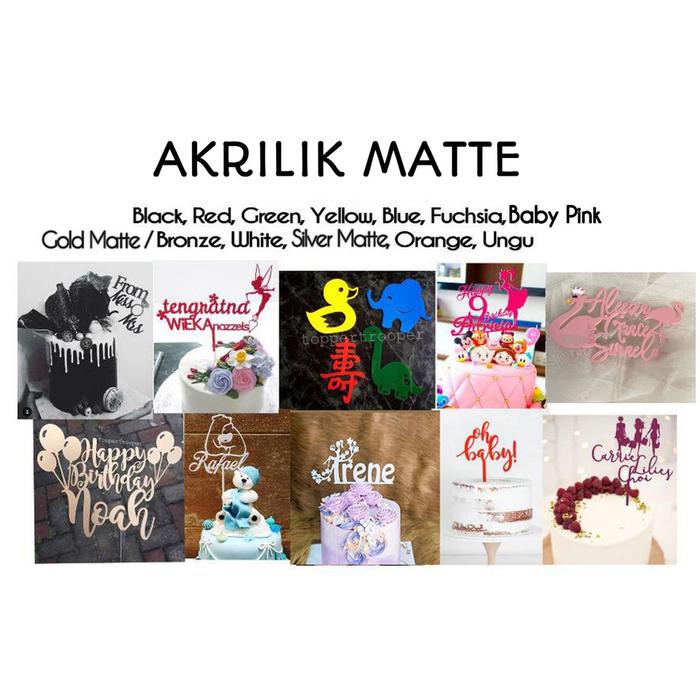 Jual Custom Akrilik Cake Topper Nama & Angka - Jakarta Barat - Gosa ...