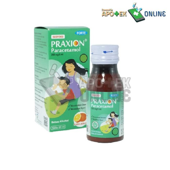 Jual PRAXION 250MG/5ML FORTE 60 ML/PARACETAMOL/NYERI/DEMAM/SAKIT KEPALA ...