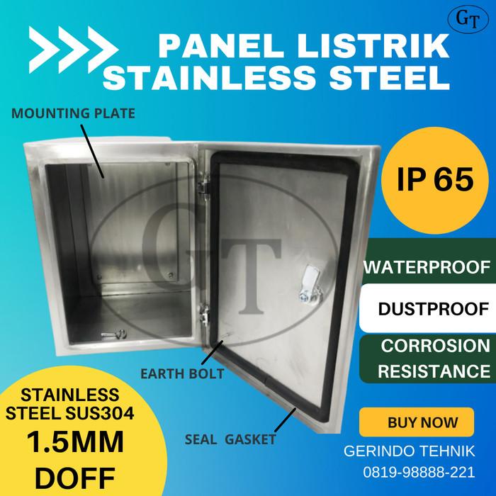 Jual BOX PANEL STAINLESS INDOOR 400X300X200MM SUS304 1.5MM DOFF GT ...