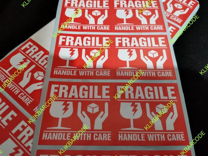 Jual Stiker pecah belah - FRAGILE sticker awas pecah - Merah Putih ...