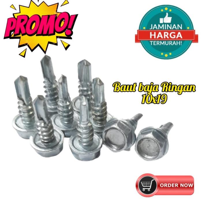 Jual WN858 Baut Baud Sekrup Skrup Roofing Baja Ringan Bajaringan Plafon ...
