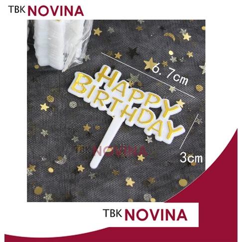 Jual TOPPER KUE ULANG TAHUN / TOPPER HAPPY BIRTHDAY - GOLD KECIL - Kota ...