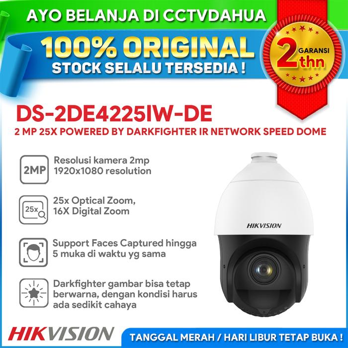 Promo HIKVISION DS-2DE4225IW-DE 2MP 25X OPTICAL ZOOM PTZ SPEED DOME H.265 - Jakarta Utara ...